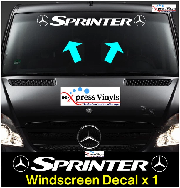 MERCEDES SPRINTER WINDSCREEN decal. Sprinter van sticker graphic ANY ...