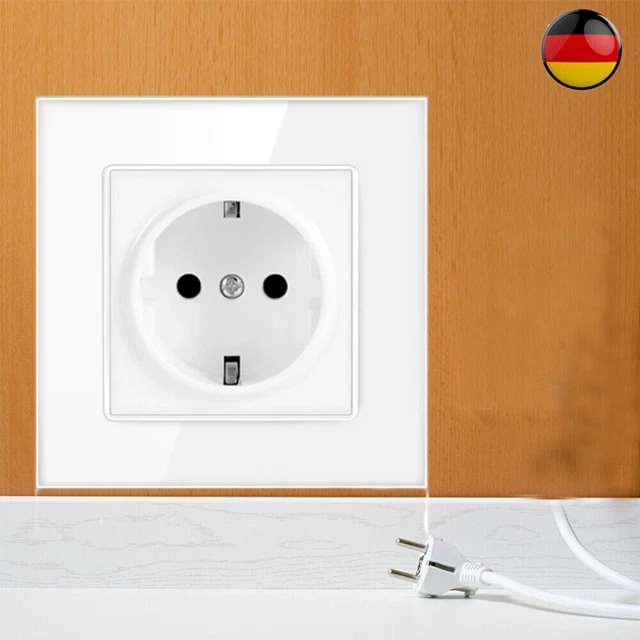 EU STECKDOSE 1 Fach Steckdosenverteiler Steckdosenleiste Adapter ...