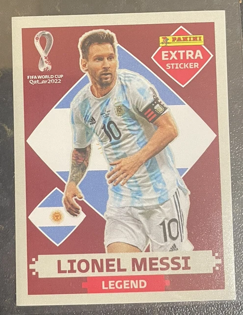 LIONEL MESSI PANINI Qatar World Cup Extra Sticker 2022 Legend Burgundy ...