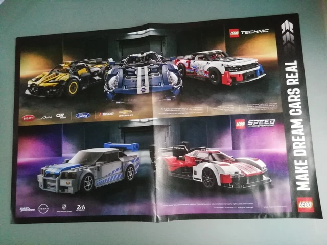 NEW LEGO AVATAR/ LEGO TECHNIC RACE CARS Paper Pull-Out Poster (See ...