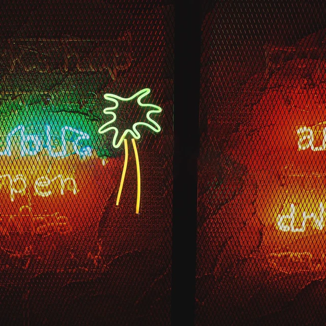 NEON LIGHT LED Neon Sign Bedside Palm Tree Atmosphere Lamp Decor neon ...