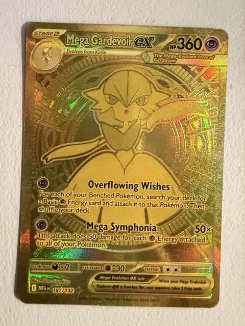 POKEMON TCG MEGA Evolution Gold Gardevoir EX Full Art Hyper Rare Mint ...