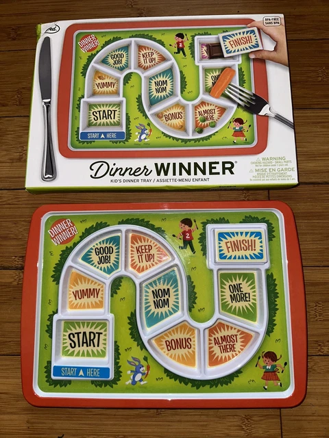 DINNER WINNER TRAY Kids Plate set Lunch Dinner toddler Board £15.00 ...