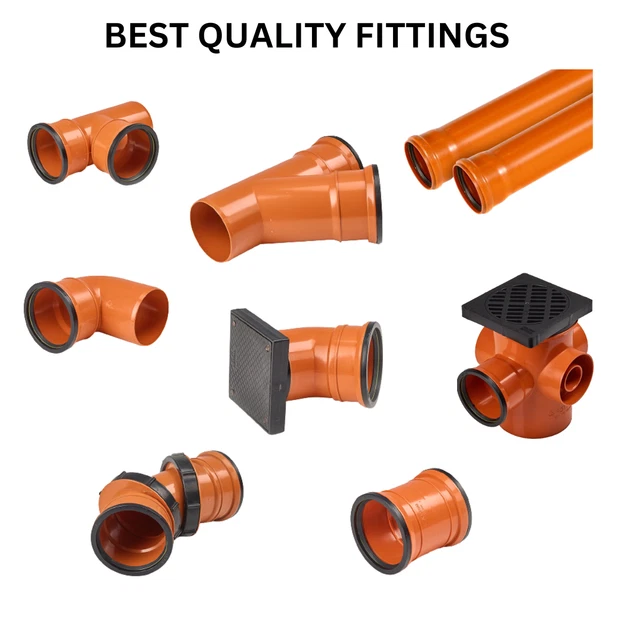 UNDERGROUND DRAINAGE 110MM Fittings | Bends | Traps | Gully | 4 inch ...
