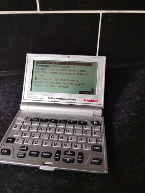 FRANKLIN COLLINS DMQ-2110 Talking Encyclopedia Dictionary Crossword ...