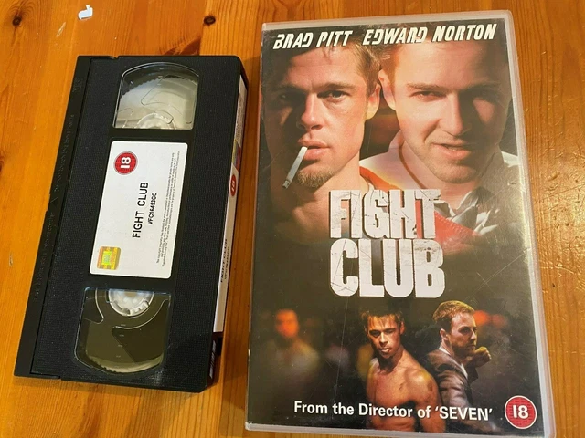 RARE VHS Video Fight Club Brad Pitt Edward Norton BIG CASE ex Rental £ ...