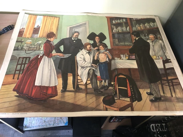 FRENCH HISTORY POSTER Louis Pasteur Educational Picture France £16.32 ...