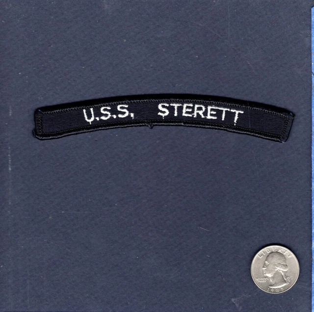 DDG 104 USS STERETT US NAVY Enlisted Uniform Rocker Destroyer Ship ...