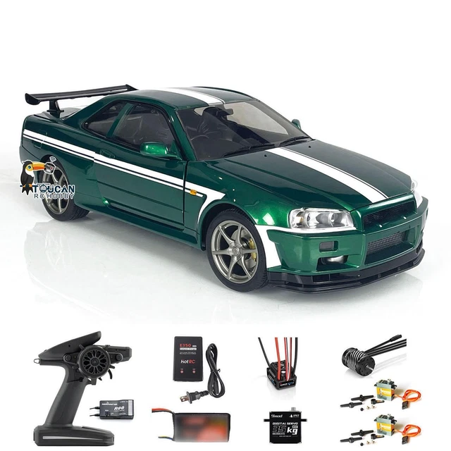 METAL 1/8 SCALE AWD RC Drift Racing Cars Capo R34 4x4 Brushless Motor ...