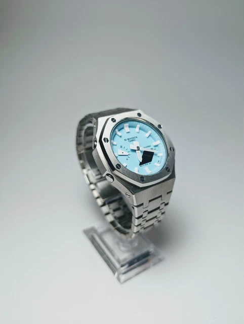 MONTRE CASIO G-SHOCK GA2100 - Custom Casioak Mod Kit Royal Oak - White ...