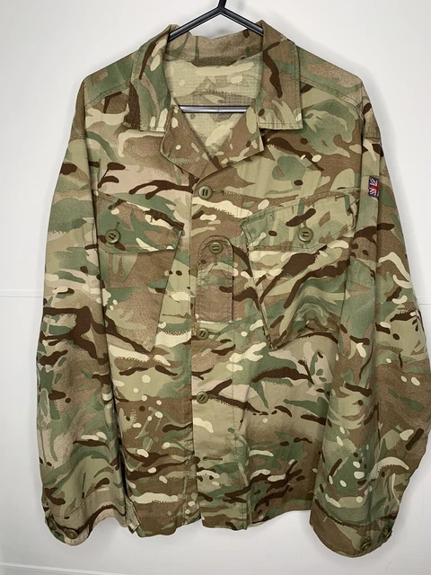 BRITISH ARMY DPM Tropical Desert Union Jack Badge Camouflage Shirt Size ...