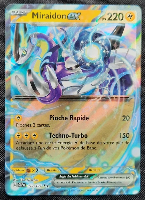 CARTE POKÉMON MIRAIDON Ex 079/197 Flammes Obsidiennes Ev03 FR EUR 1,00 ...