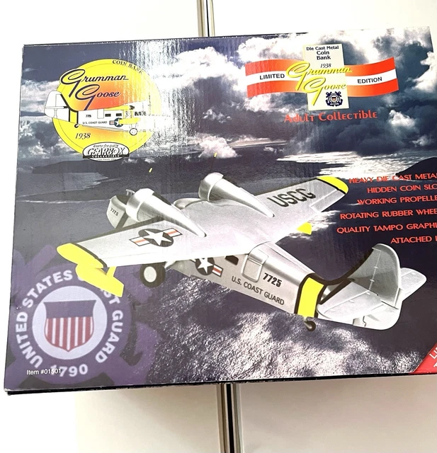GRUMMAN GOOSE COAST Guard By Gearbox Coin box Piggy . Very Rare Diecast ...