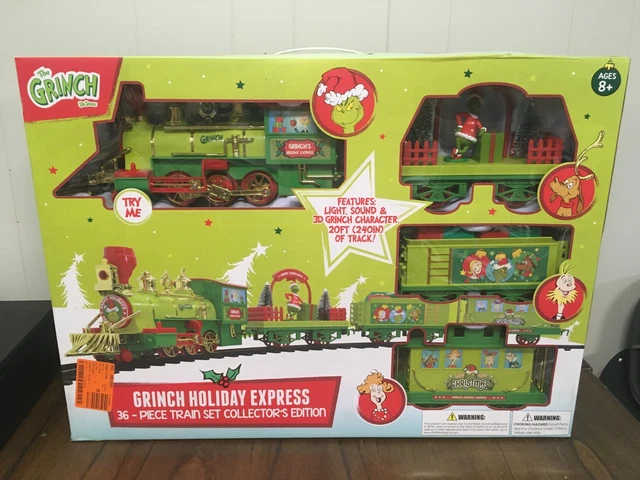 NEW DR. SEUSS Grinch Holiday Express Train Set Collector's Edition 36 ...