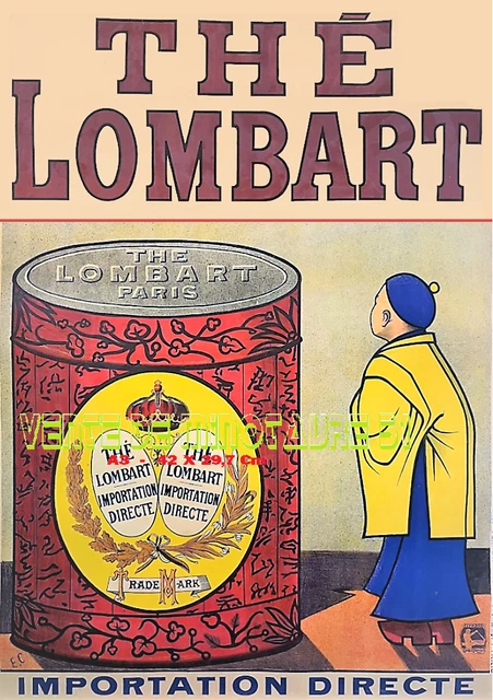 THÉ LOMBART. CIRCA 1900 - A3 plastifiée EUR 6,00 - PicClick FR