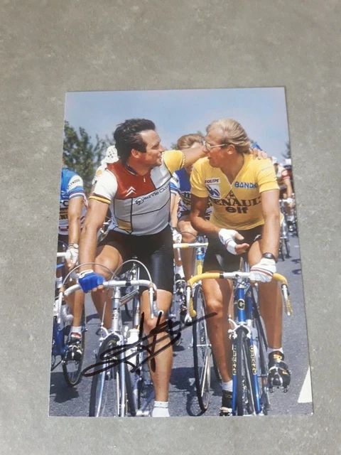 AUTOGRAPHE AUTHENTIQUE DE BERNARD HINAULT CYCLISTE DU TOUR DE FRANCE ...