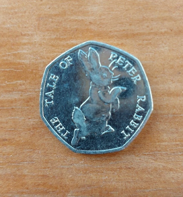 THE TALE OF Peter Rabbit Beatrix Potter 50p Coin 2017 Rare. Circulated ...