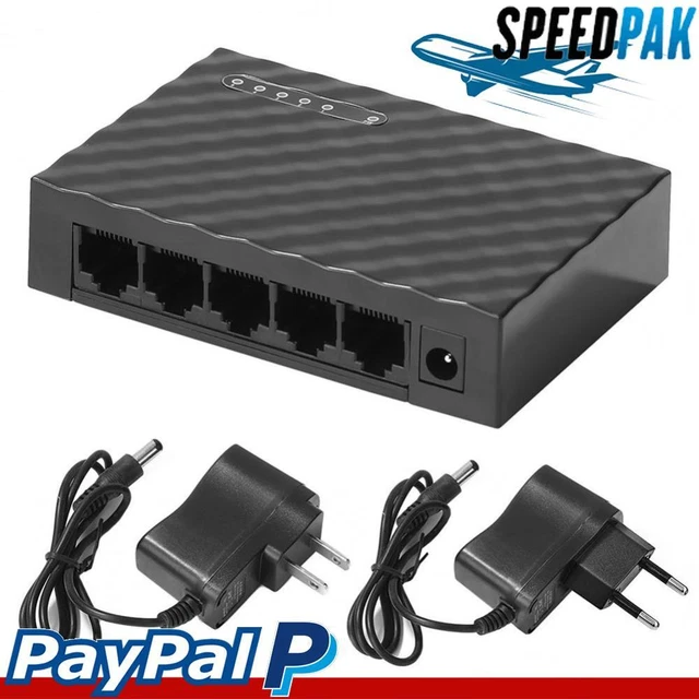 5 PORT 1000MBPS Desktop Switcher Fast RJ45 Ethernet Switcher for Home ...