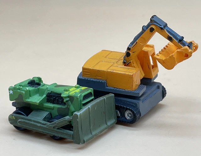 MICRO GALOOB MACHINES Construction 1980s Excavator Bulldozer Vintage ...