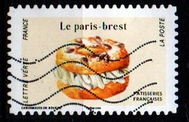 TIMBRE FRANÇAIS OBLITÉRÉ de la série de 2024 : les pâtisseries ...