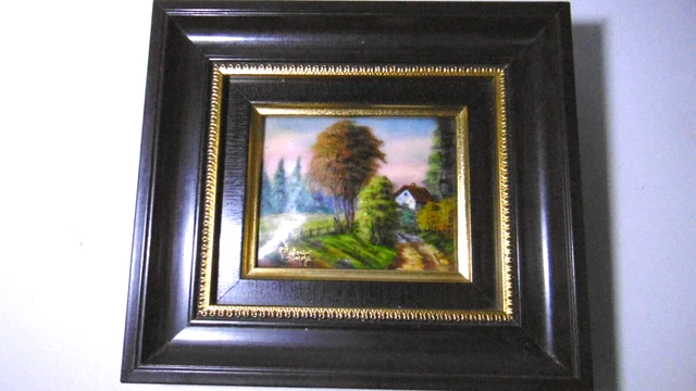 TABLEAU EMAUX DE limoges signé restoueix EUR 75,00 - PicClick FR