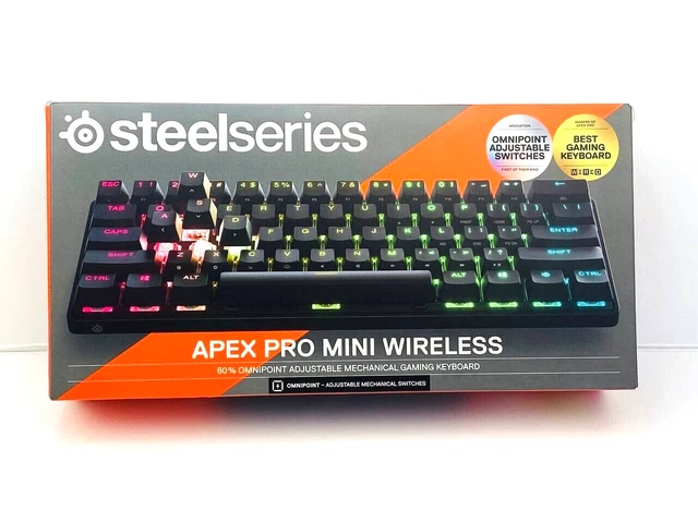 STEELSERIES APEX PRO Mini Wireless Mechanical Gaming Keyboard RGB Back ...