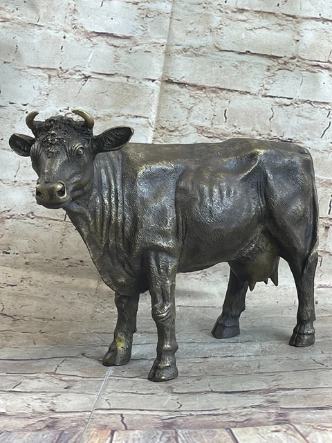 VIENNE AUTRICHE VINTAGE Fonte Bronze Braunvieh Vache Figurine Fin Détails Cadeau EUR 232,44 ...