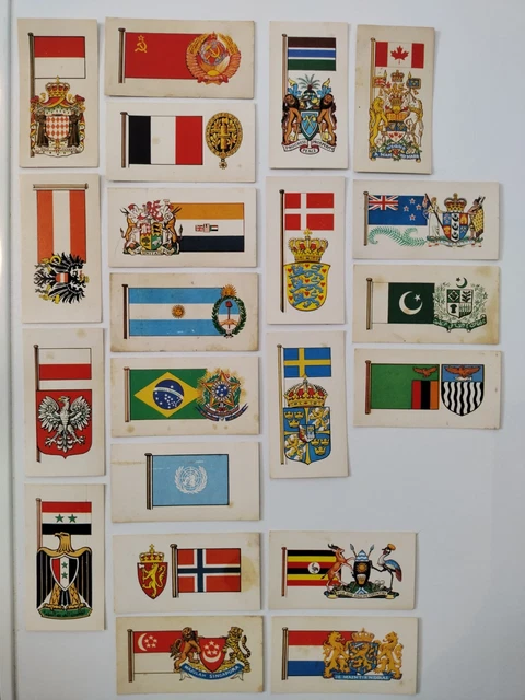 BROOKE BOND CIGARETTE Cards Flags And Emblems Of The World £37.08 ...