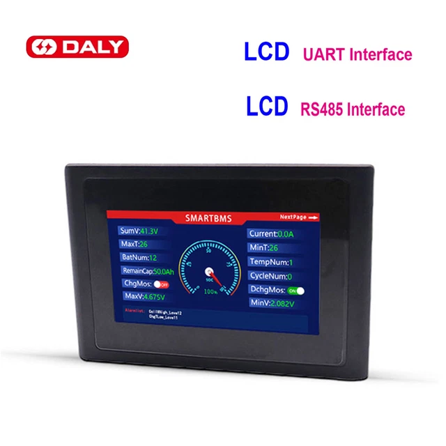 DALY BMS BOARD Accessories Touch Control Screen UART/RS485 LCD Display ...