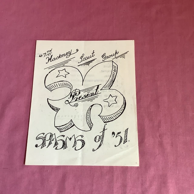 1951 GANG SHOW 47th Hackney Scout Group Programme £4.99 - PicClick UK