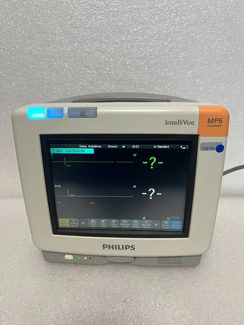 PHILIPS INTELLIVUE MP5 MP 5 Patientenmonitor Monitor EKG SPO2 NIBP EUR ...