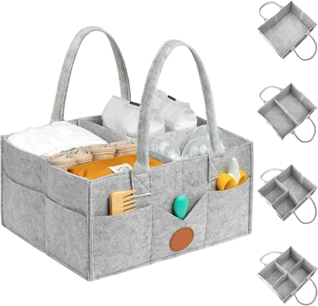 BABY DIAPER CADDY Organizer, Nappy Caddy Organiser, Felt Cloth Multi ...