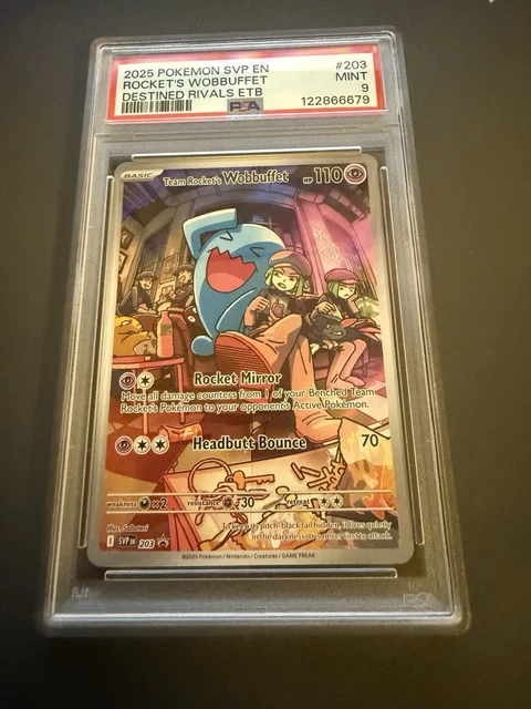 2025 POKEMON SVP Destined Rivals Etb Promo #203 Team Rocket's Wobbuffet ...