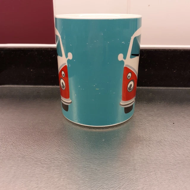 RETRO VW SPLIT Screen Camper Van Fine China Mug By Air Cooled Red £3.00 ...