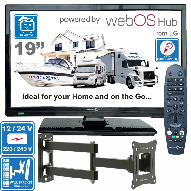 UNISPECTRA® 19& SMART TV (LG webOS) Magic Remote 12V 240V Motorhome ...