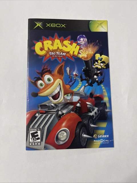 CRASH TAG TEAM Racing Microsoft XBOX Original SIERRA 2005 Game ...