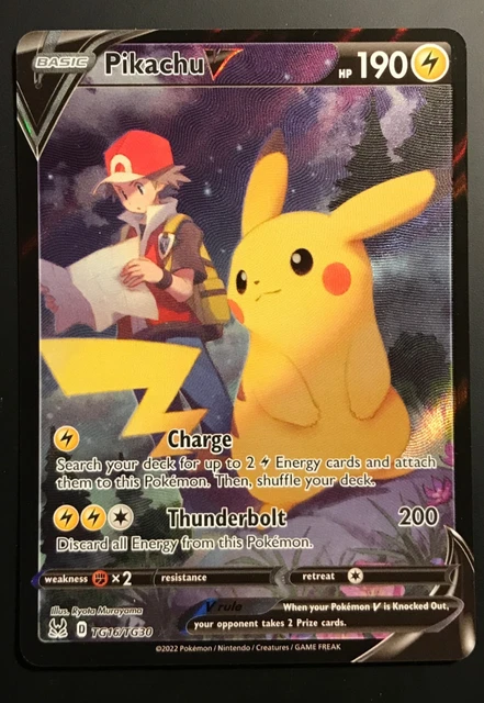 PIKACHU V - TG16/TG30 - Pokemon Lost Origins Trainer Gallery Ultra Rare ...
