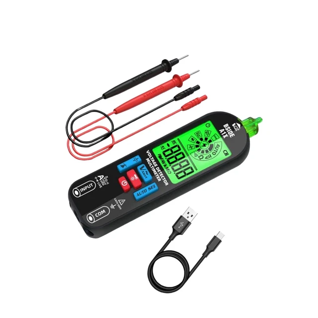 SMART DIGITAL MULTIMETER Tester Rechargeable Electrical Voltmeter AC DC ...