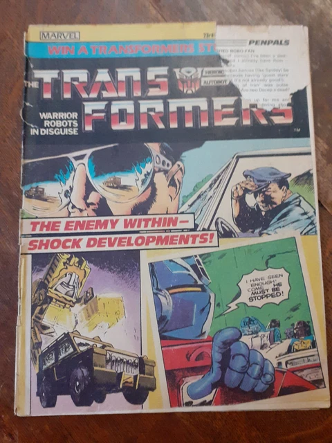 TRANSFORMERS MARVEL UK issue number 14 23rd March 1985 EUR 17,51 ...