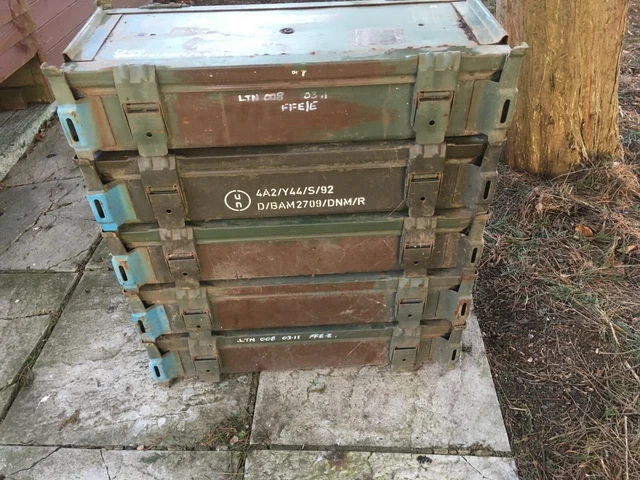 EUROFIGHTER 27MM MAUSER Ammo Box / Tin Very Heavy Duty Ideal Tool Box £ ...