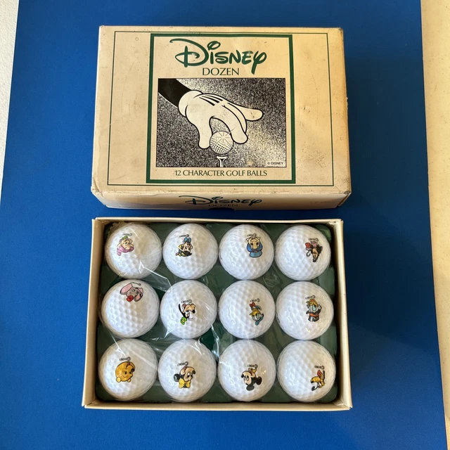NOS RARE DISNEY Dozen Character Golf Balls Set of 12 Unused With ...