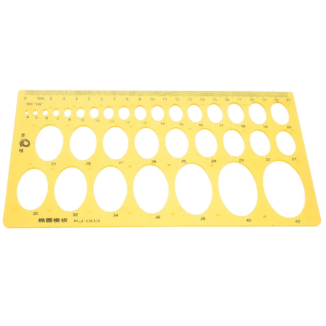 DRAFTING RULER SHAPES Geometric Drawings Templates Ellipse Measuring ...