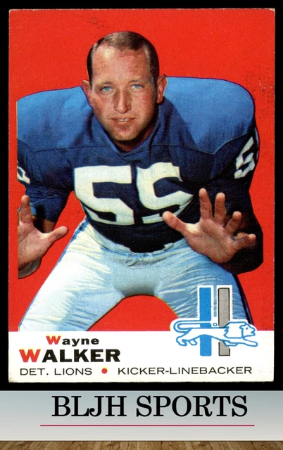 1969 TOPPS #54 Wayne Walker Detroit Lions (voir photos) (1B2) EUR 4,87 ...
