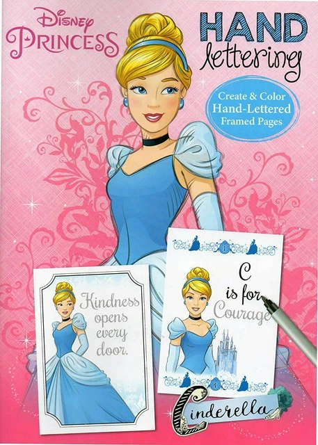 DISNEY PRINCESS COLORING Book Alphabet Letters Activity Children Girls ...