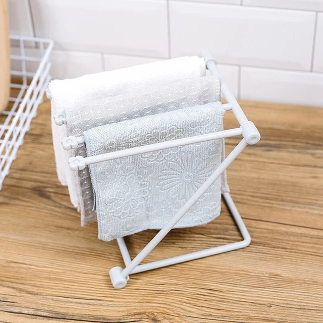 KITCHEN SINK FOLDING Washing Towel Rag Drainer Holder Storage Rack ...