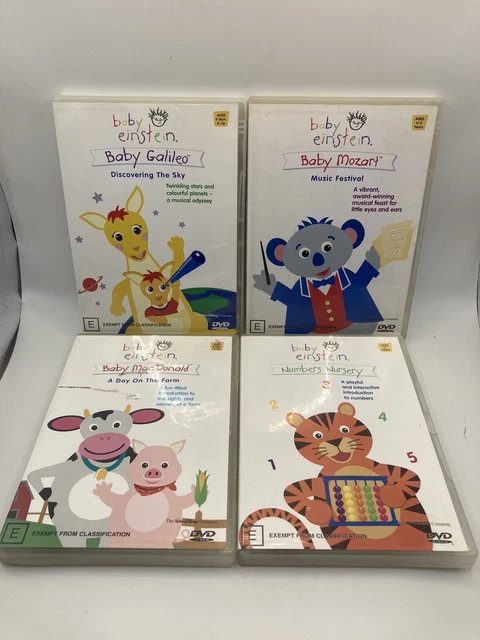 4 X BABY Einstein DVDs Music Festival Discovering Water The Sky Day On ...