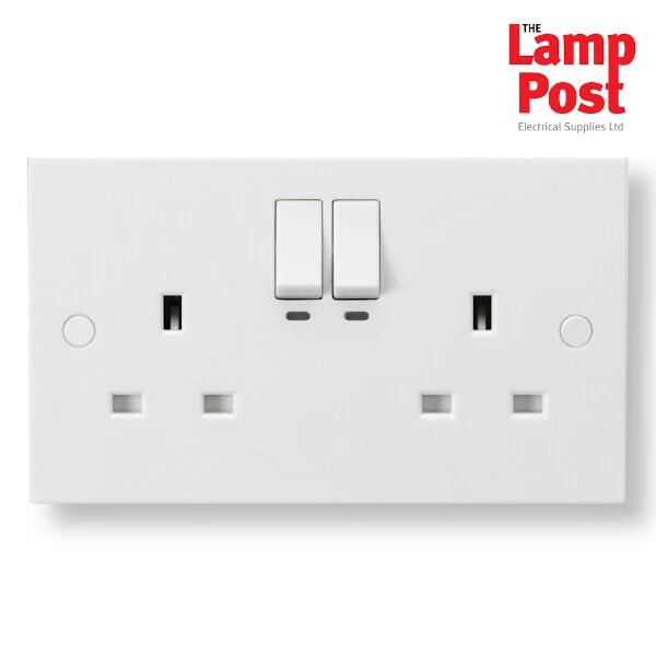 ML SN9KW SMART White Double Socket 2 Gang Switched Socket 13A Alexa ...