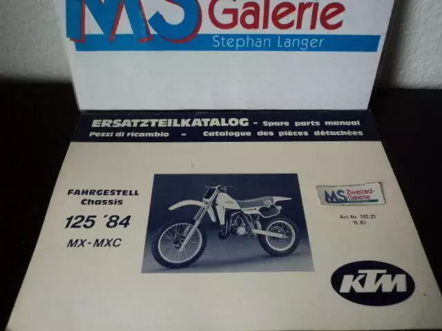 KTM 125 MX MXC catalogo ricambi part list telaio telaio 1984 A3705 EUR ...