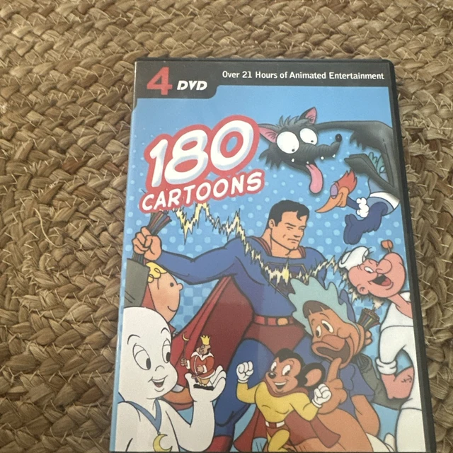 180 CARTOONS (DVD) 4 Discs Kids Childrens Animated 21 Hours GREAT ...
