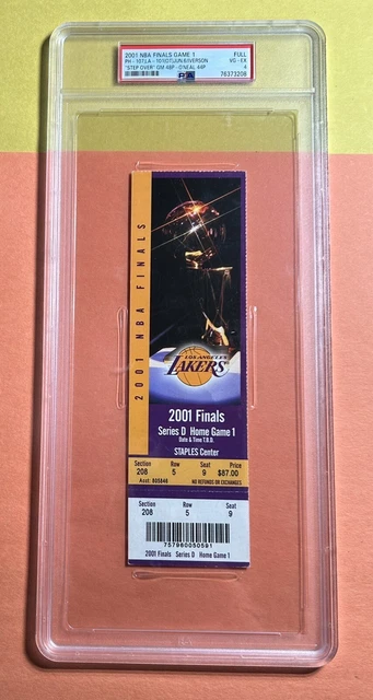 ALLEN IVERSON 48 pts Step Over Game 1 Finales NBA 2001 Ticket Stub PSA ...